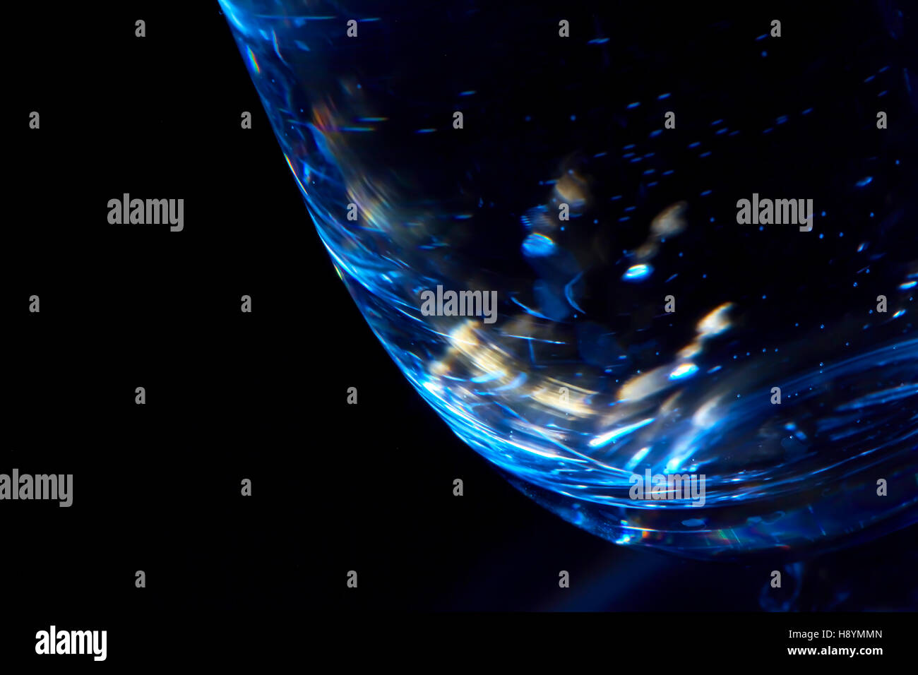 Blue overlay background of blue lights with bokeh effect. Includes copy ...