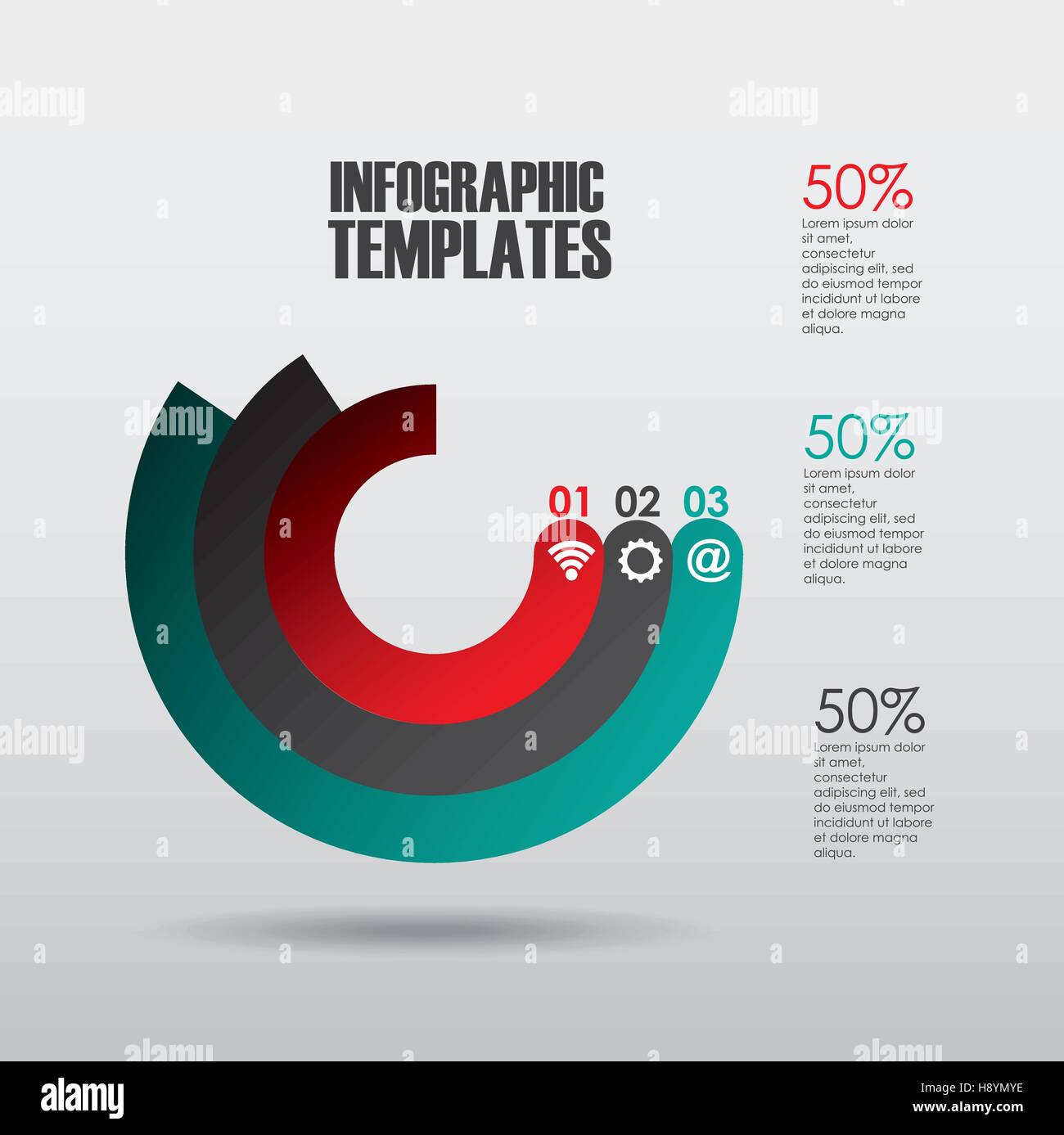 colorful infographic template presentation with numbers. vector ...