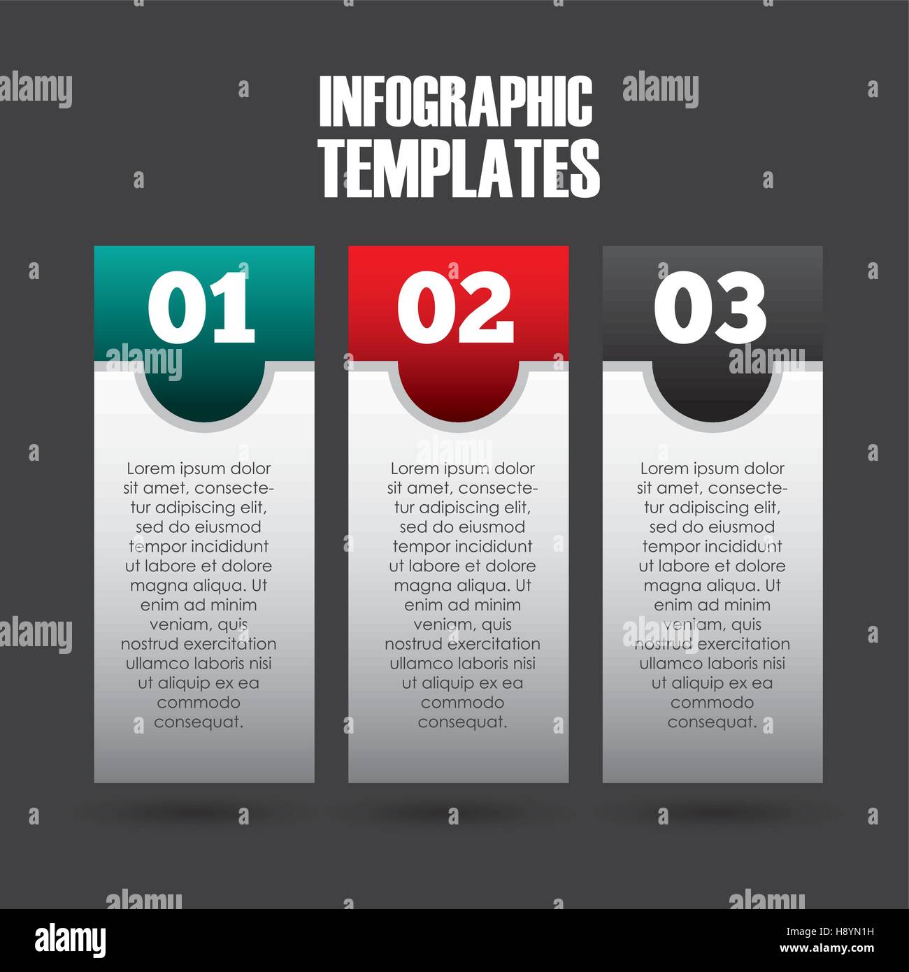 colorful infographic template presentation with numbers. vector ...