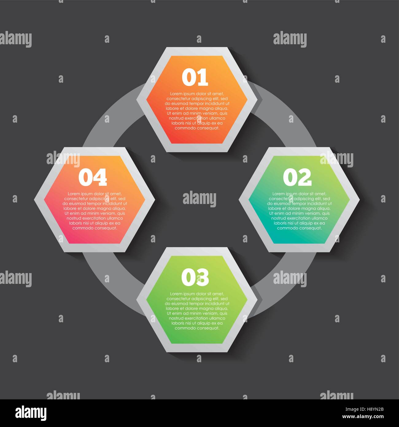 colorful infographic template presentation with numbers. vector ...