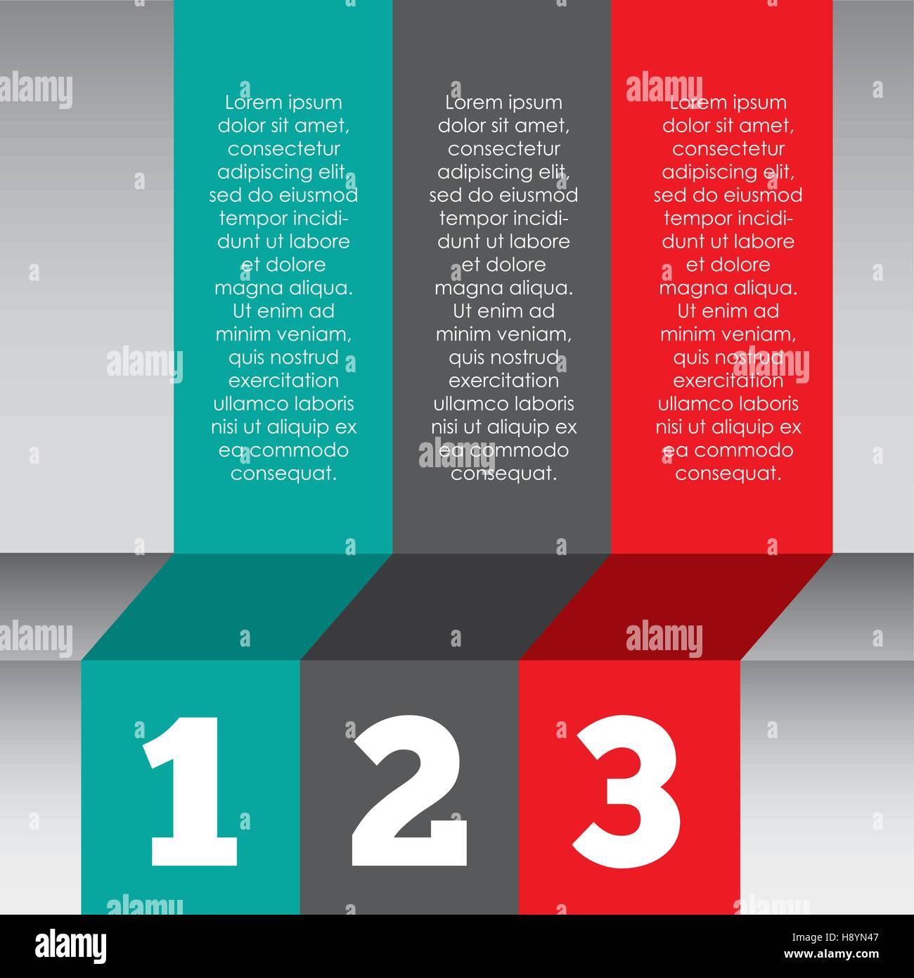 colorful infographic template presentation with numbers. vector ...