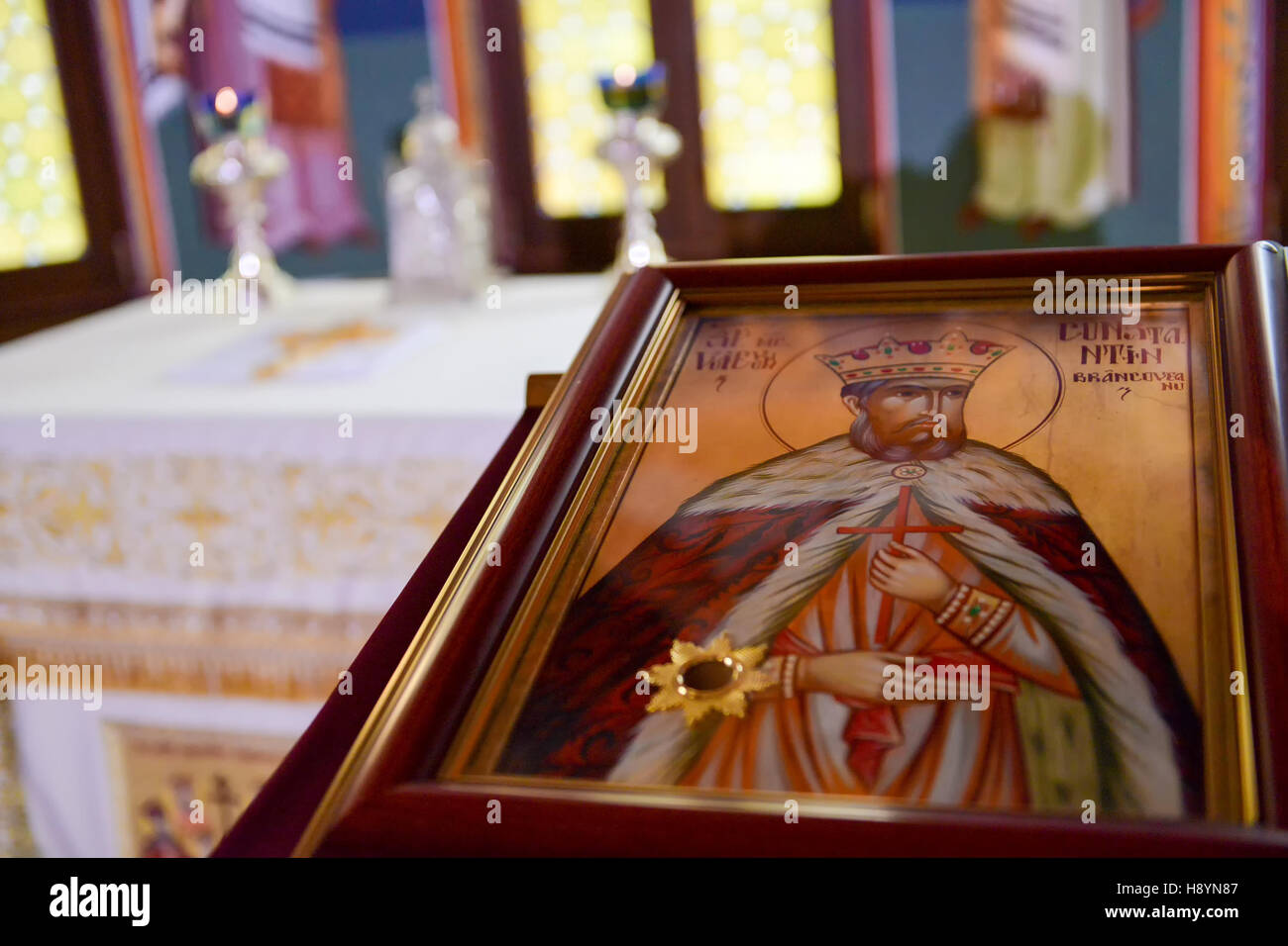 Icon holy church in natural light Stock Photo - Alamy