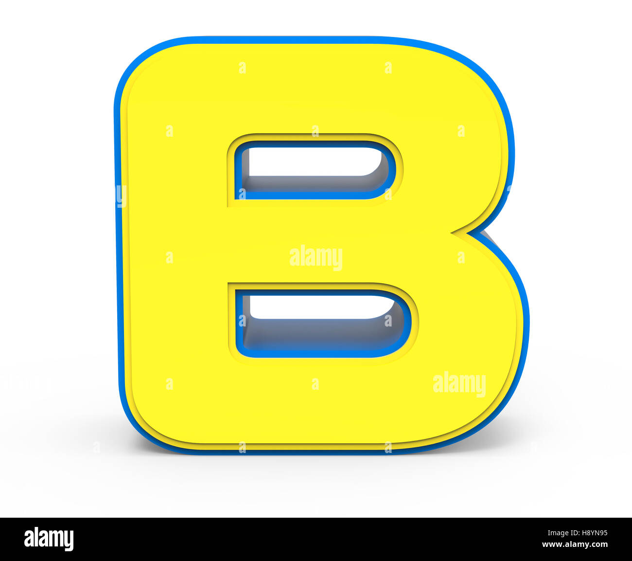 3d rendering cute yellow letter hi-res stock photography and images - Alamy