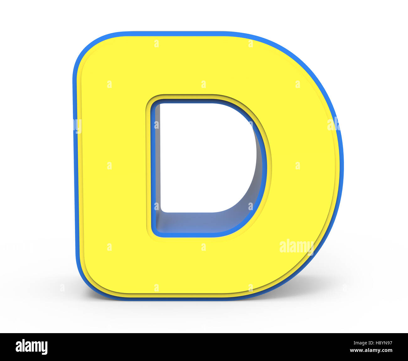 3d rendering cute yellow letter hi-res stock photography and images - Alamy