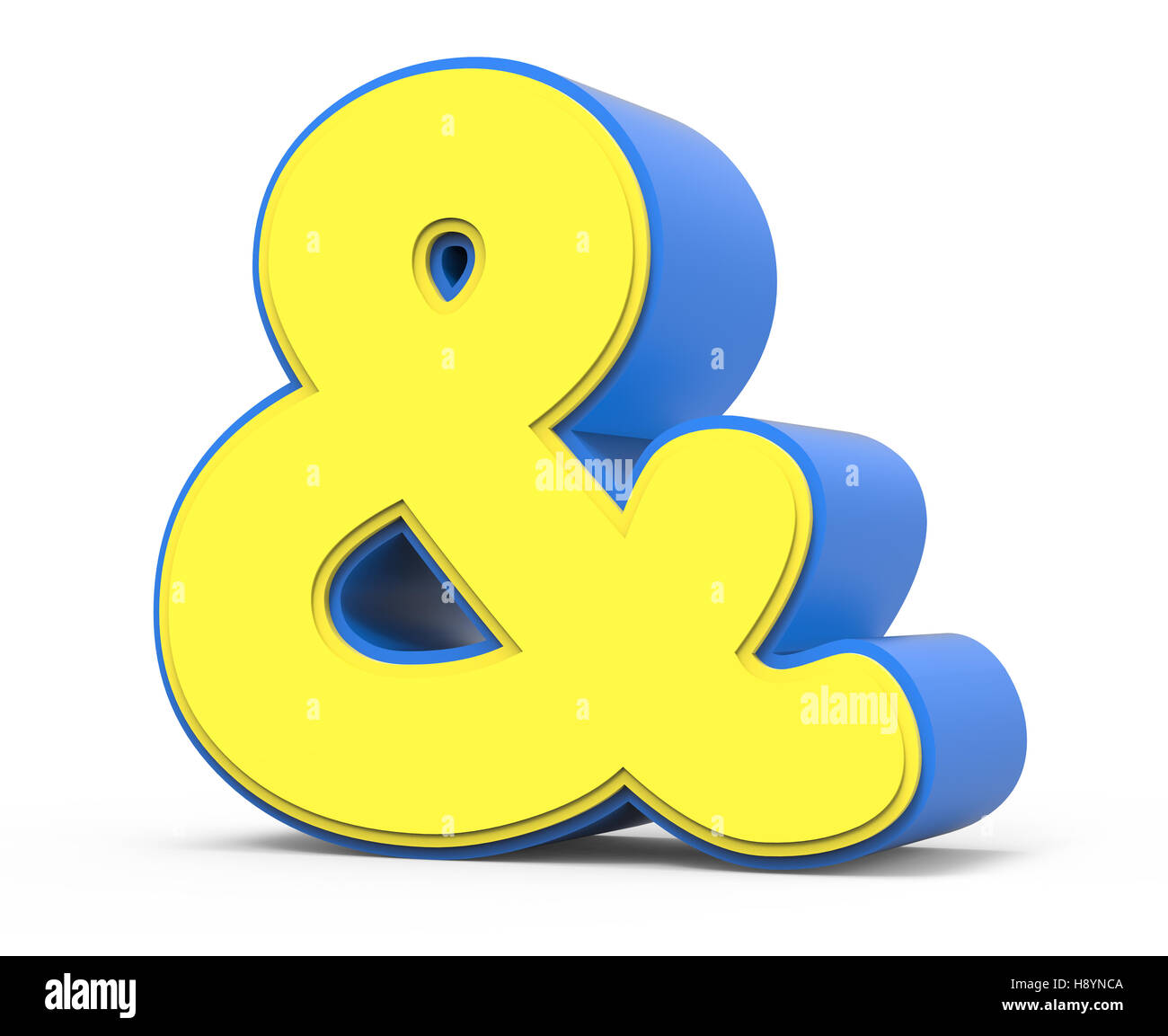 cute yellow And sign, yellow sign with blue frame, toylike sign for ...