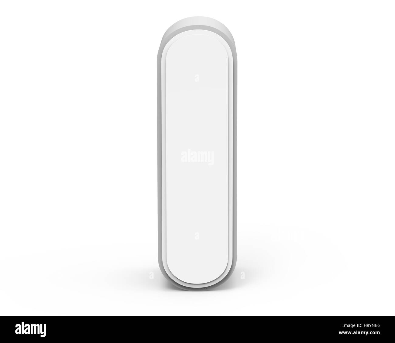 white letter I, 3D rendering graphic isolated on white background Stock ...