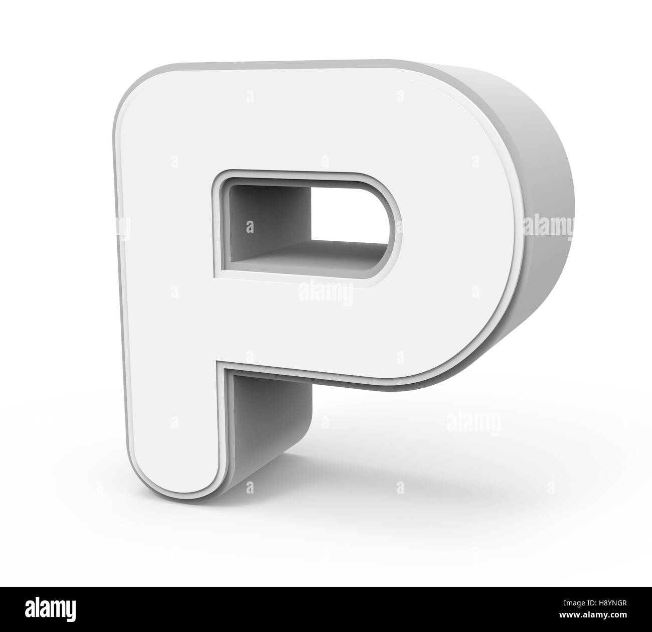 right tilt white letter P, 3D rendering graphic isolated on white ... right tilt white letter P, 3D rendering graphic isolated on white ...