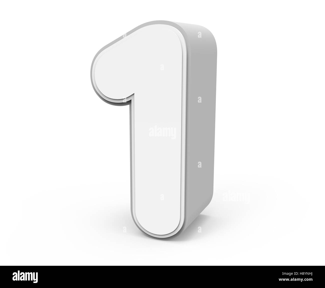 right tilt white number 1, 3D rendering graphic isolated on white ... right tilt white number 1, 3D rendering graphic isolated on white ...