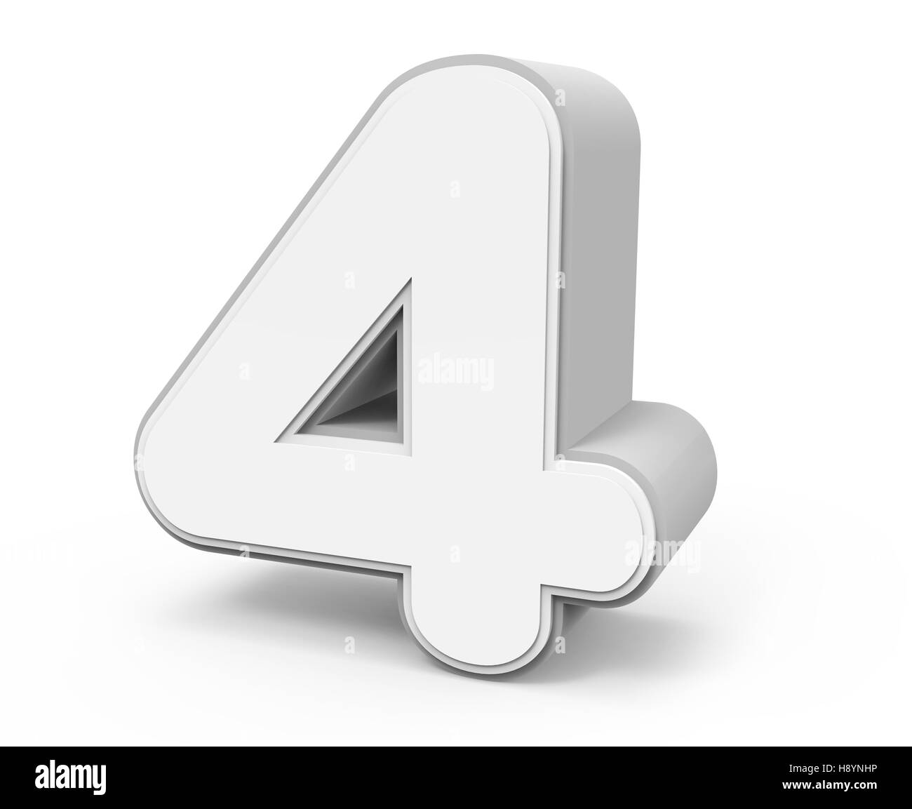 right tilt white number 4, 3D rendering graphic isolated on white ... right tilt white number 4, 3D rendering graphic isolated on white ...