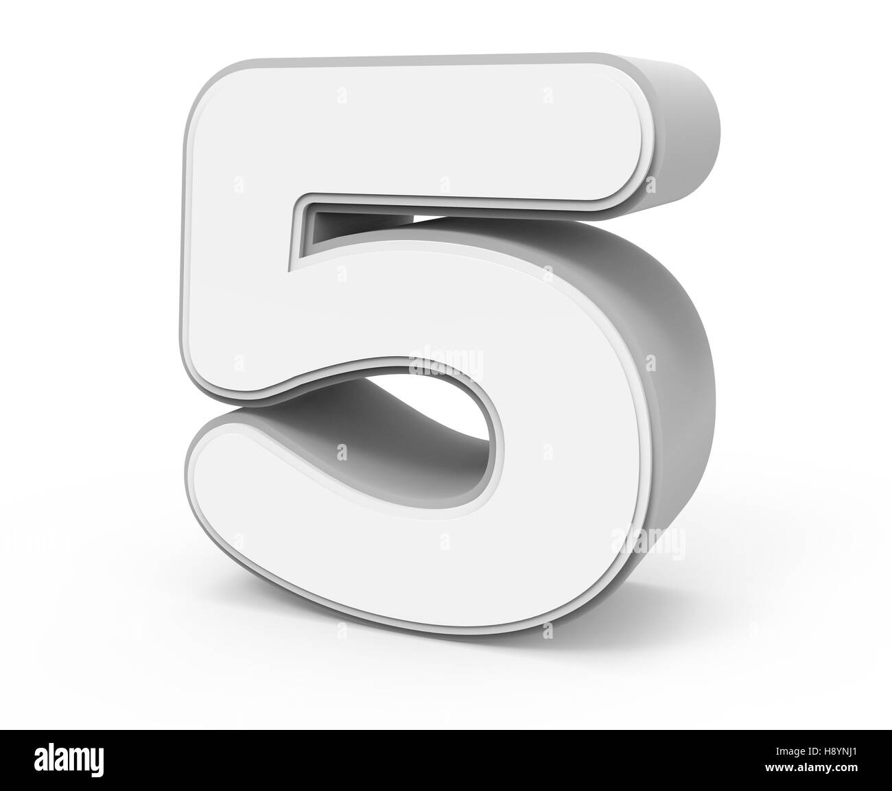 right tilt white number 5, 3D rendering graphic isolated on white ... right tilt white number 5, 3D rendering graphic isolated on white ...