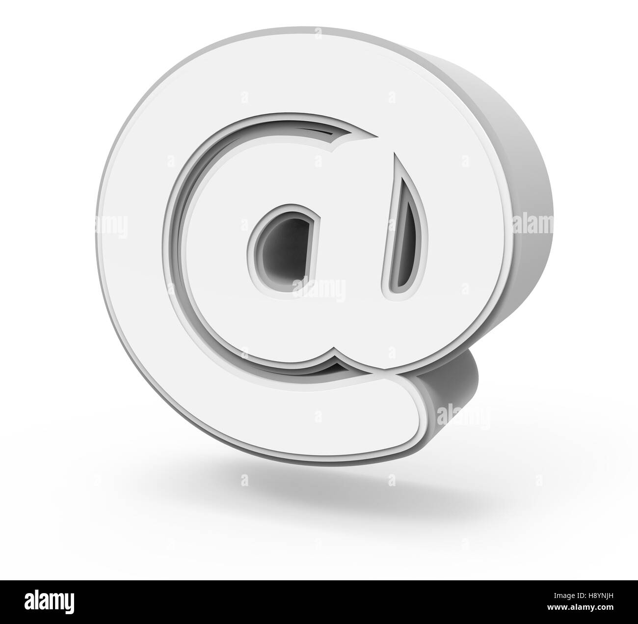 right tilt white at mark, 3D rendering graphic isolated on white ...