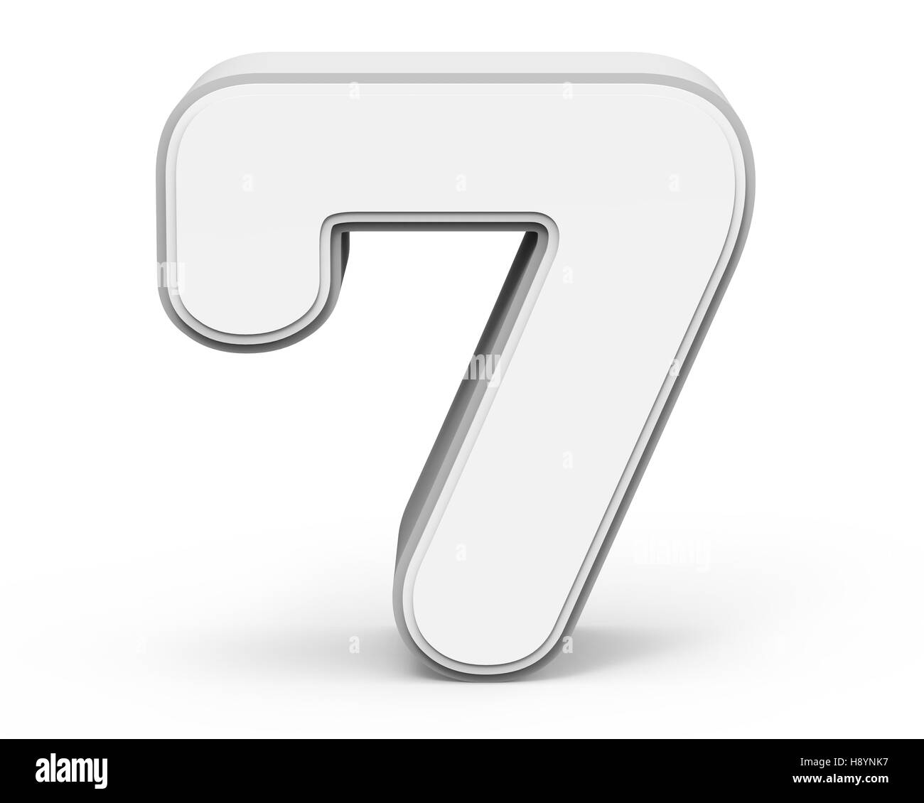 Number seven on white hi-res stock photography and images - Alamy