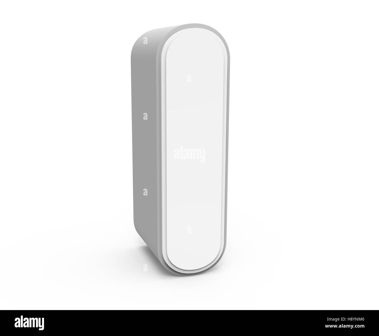 left tilt white letter I, 3D rendering graphic isolated on white ...