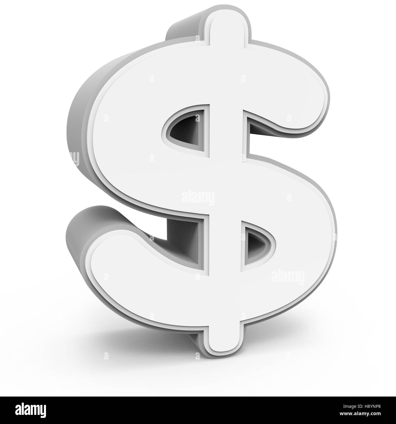 left tilt gray money mark, 3D rendering graphic isolated on white ...
