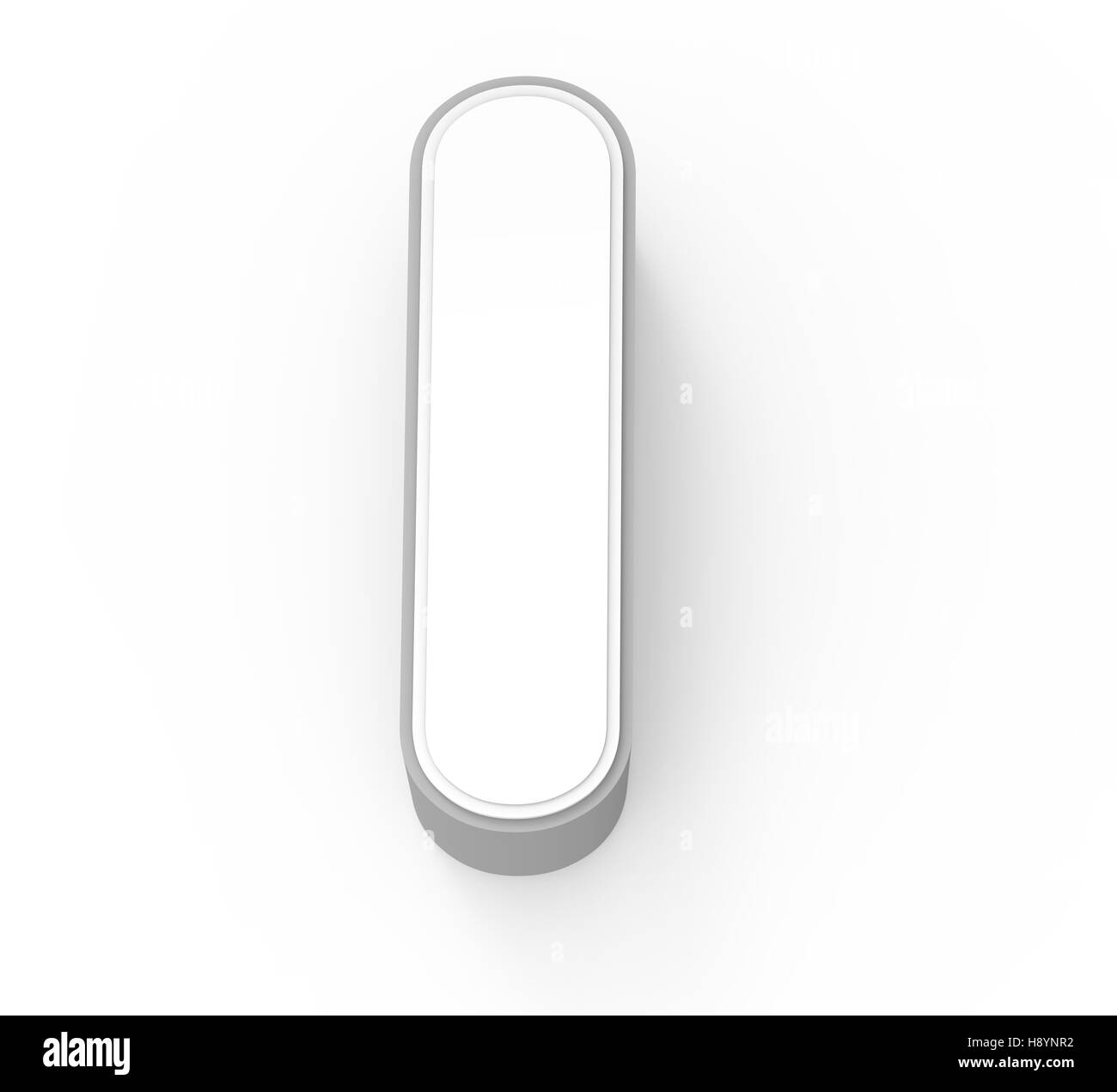 white letter I, 3D rendering graphic isolated on white background Stock ...