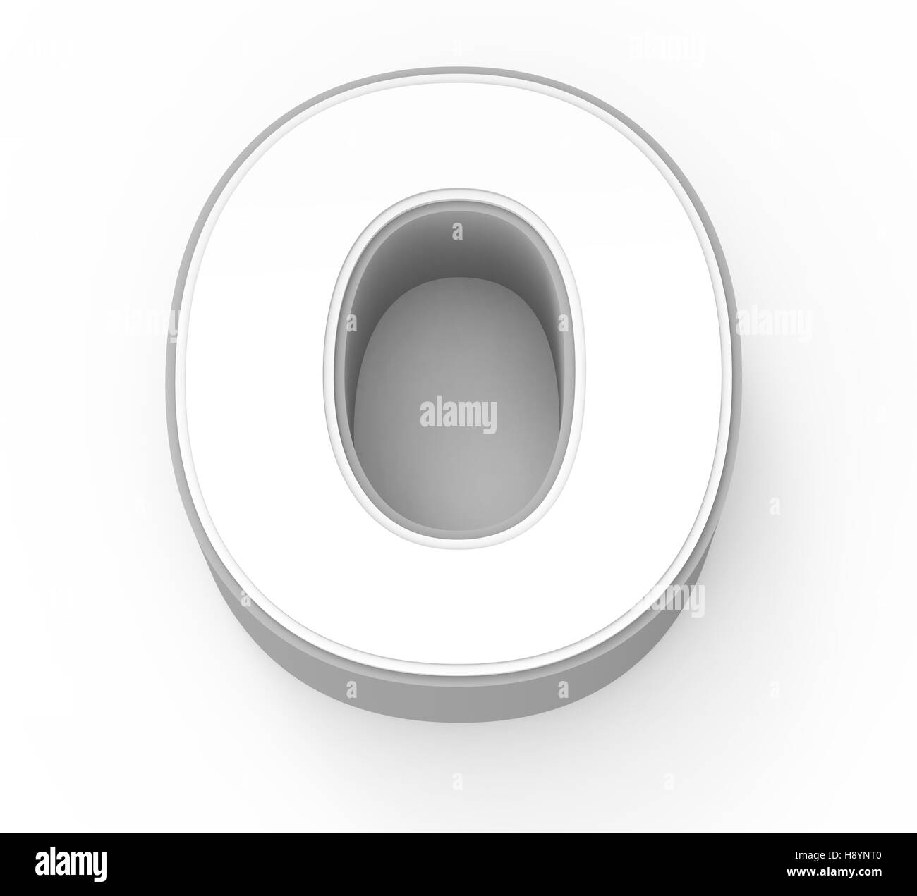 white number 0, 3D rendering graphic isolated on white background Stock ...