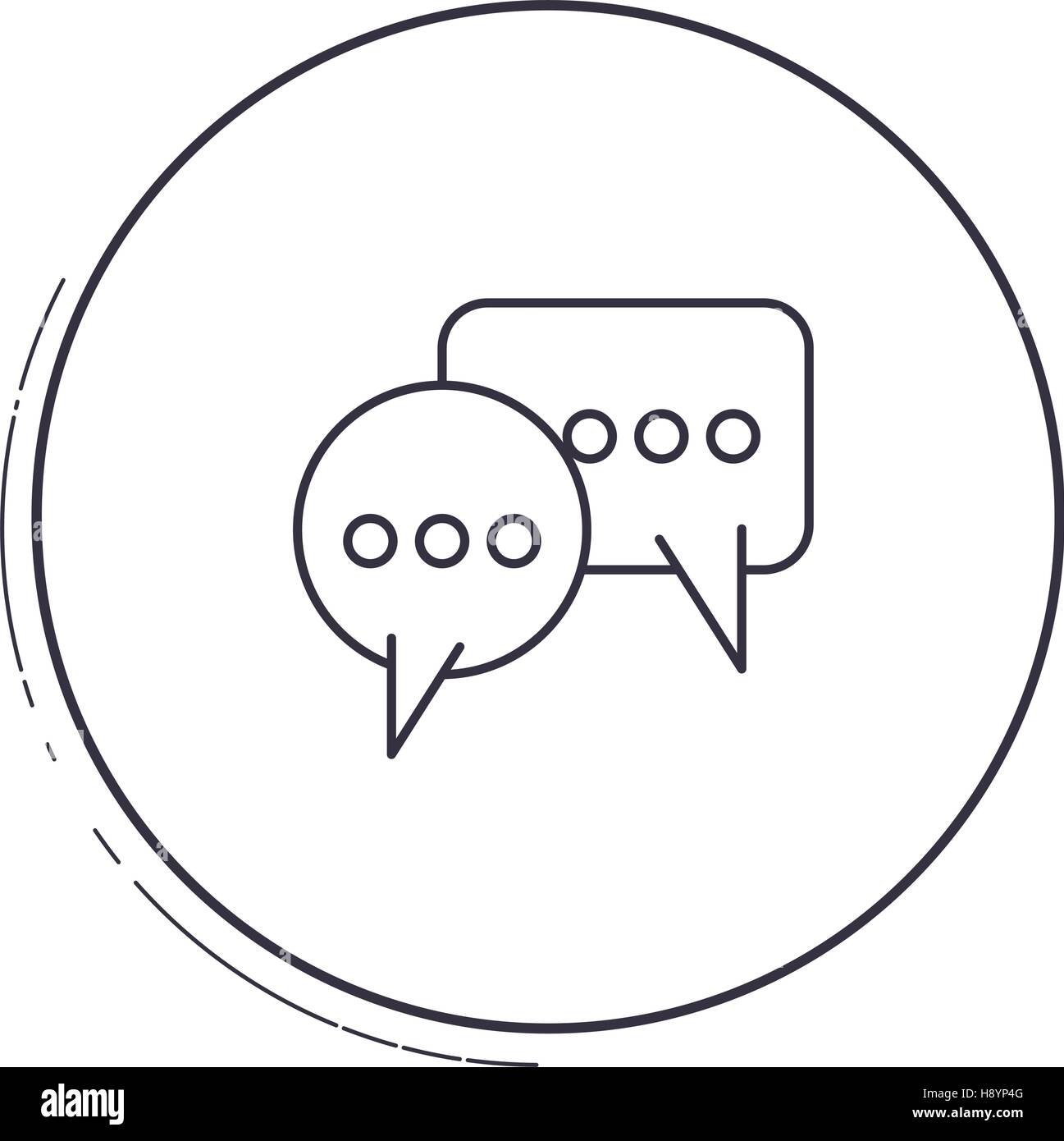 Bubble icon. Communication message conversation and talk theme ...