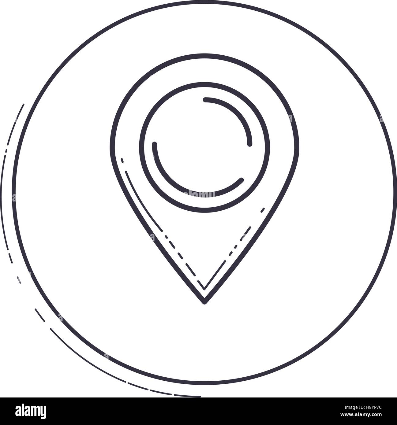 Gps mark icon. Travel navigation route and road theme. Isolated design ...