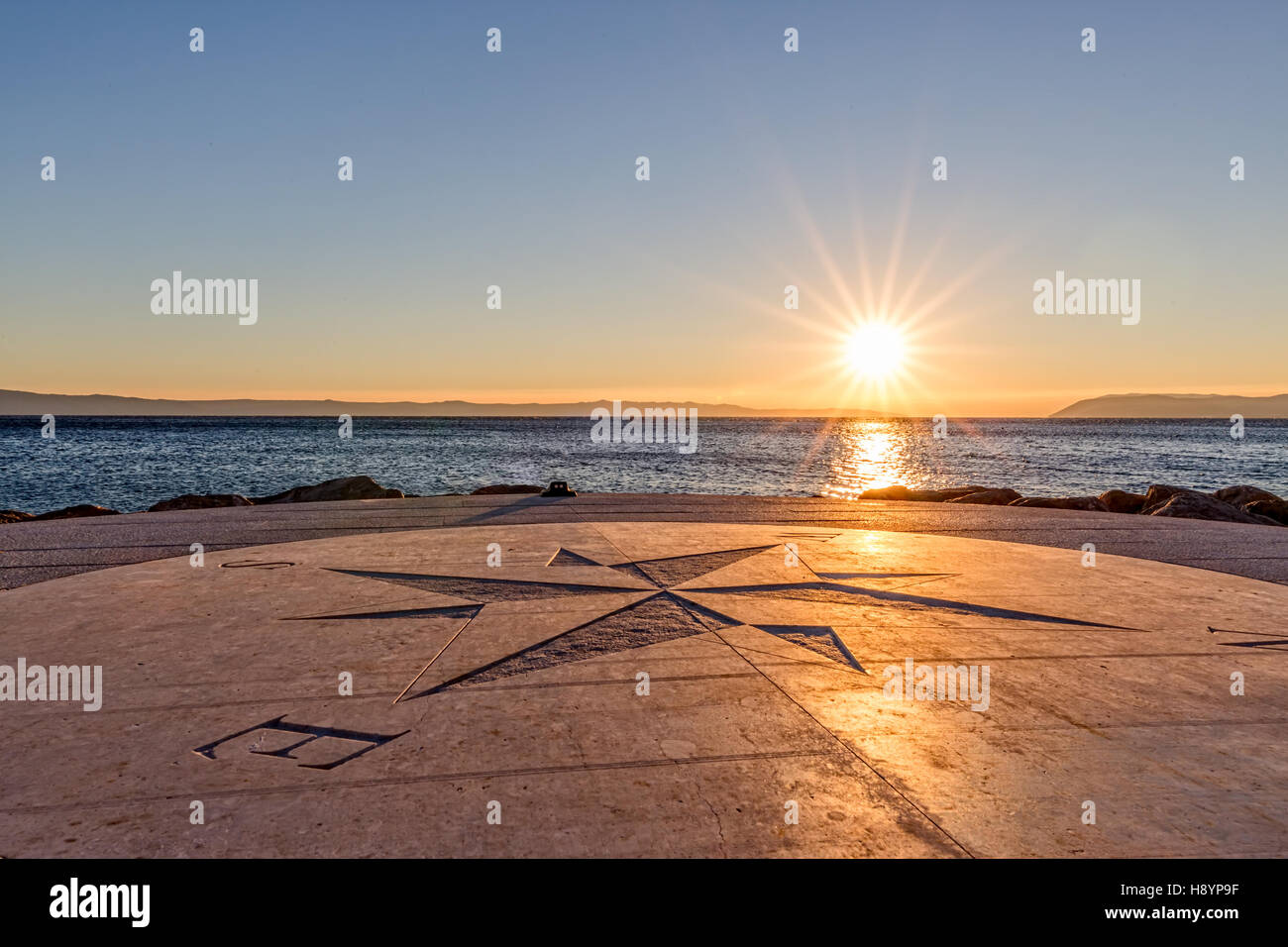 Sundown by the sea Stock Photo - Alamy