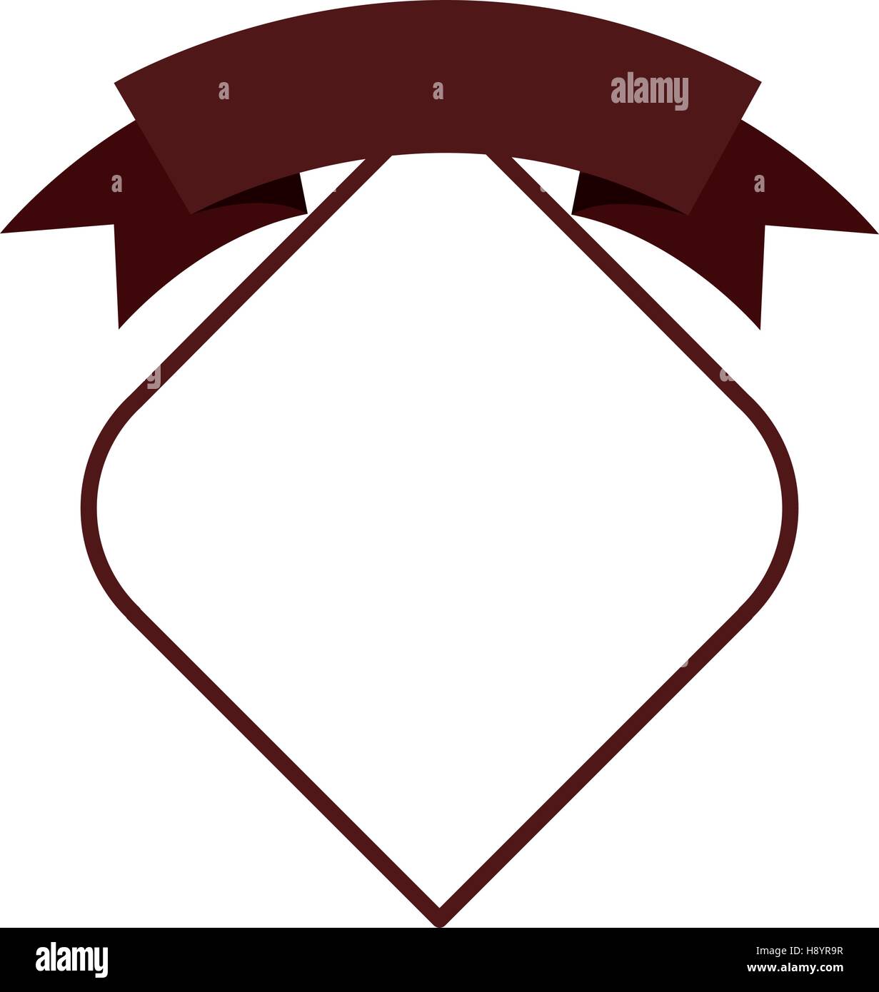 frame with ribbon icon. Banner sticker badge and decorative theme ...