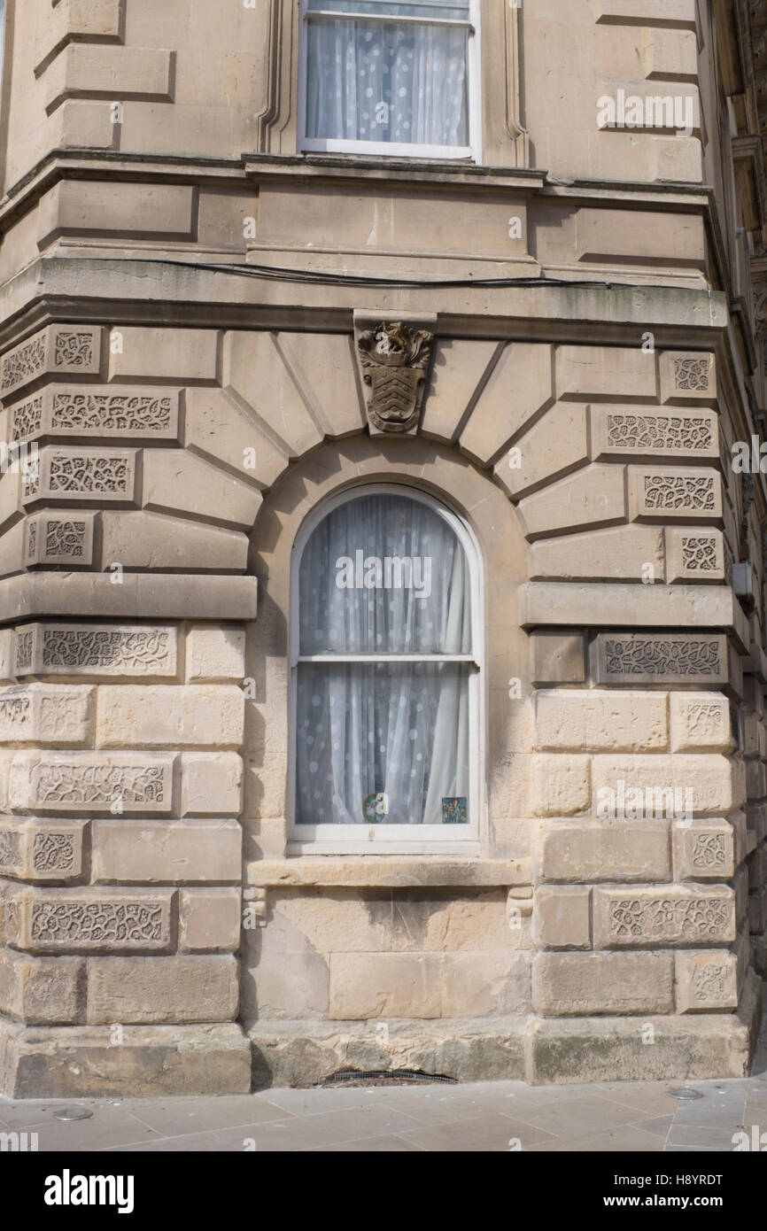 Architectural features of a building in Gloucester,England Stock Photo ...