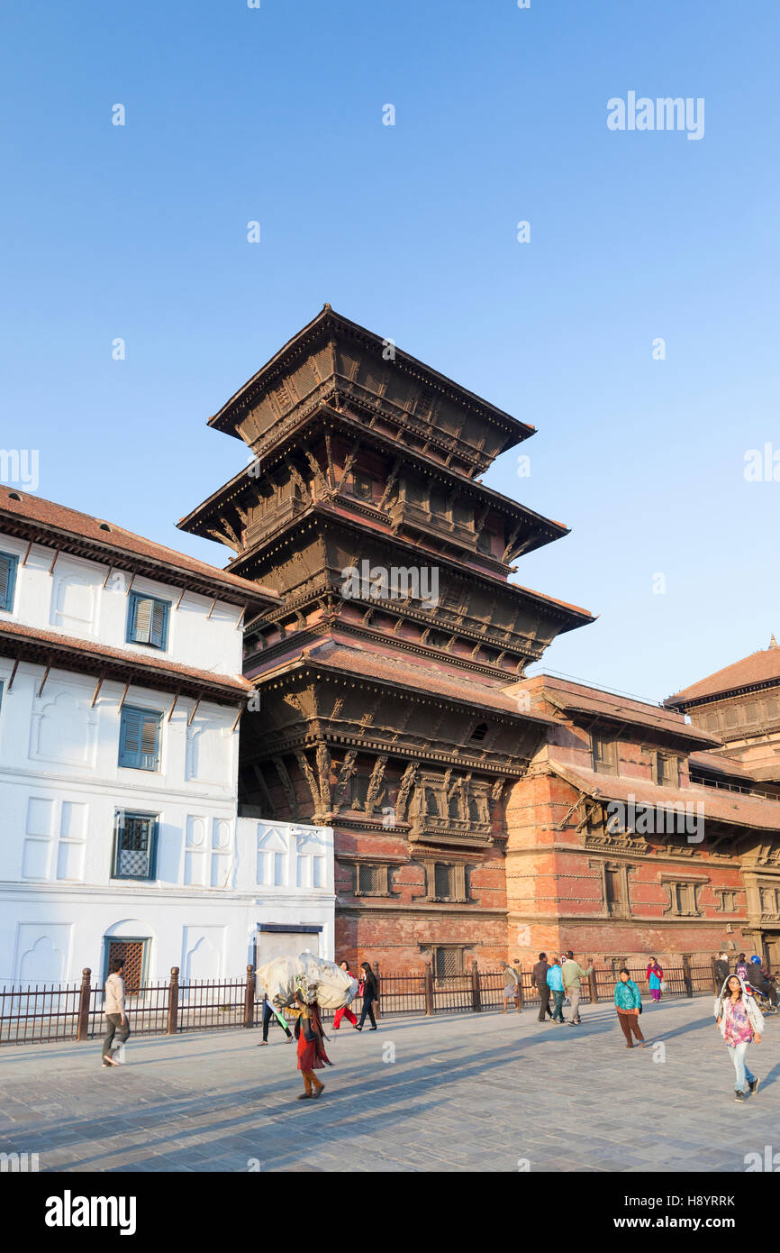 Basantapur tower, part of the Royal Palace complex, Durbar square ...