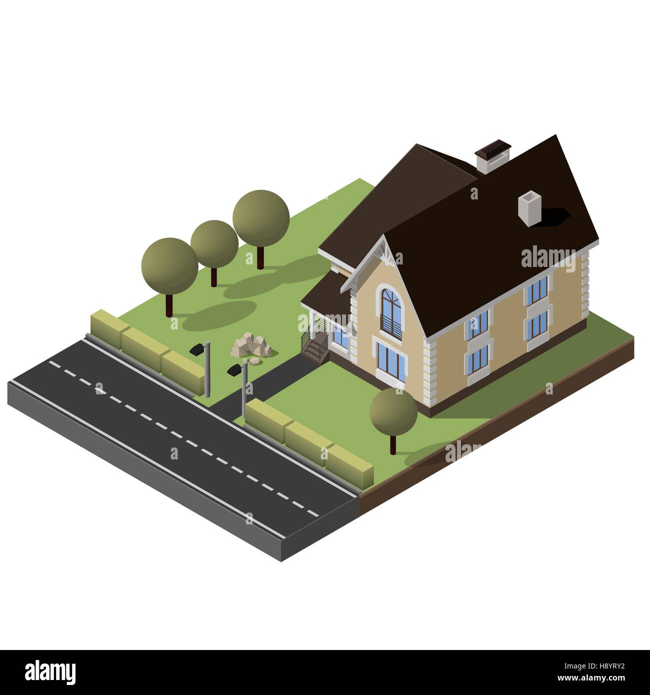 Cottage Isometric Vector Stock Vector Image & Art - Alamy
