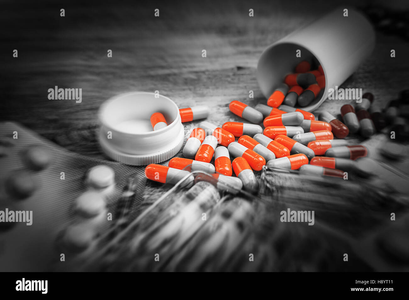 Pharmacy theme, Pharmaceutical medicament for health Drug ampules ...