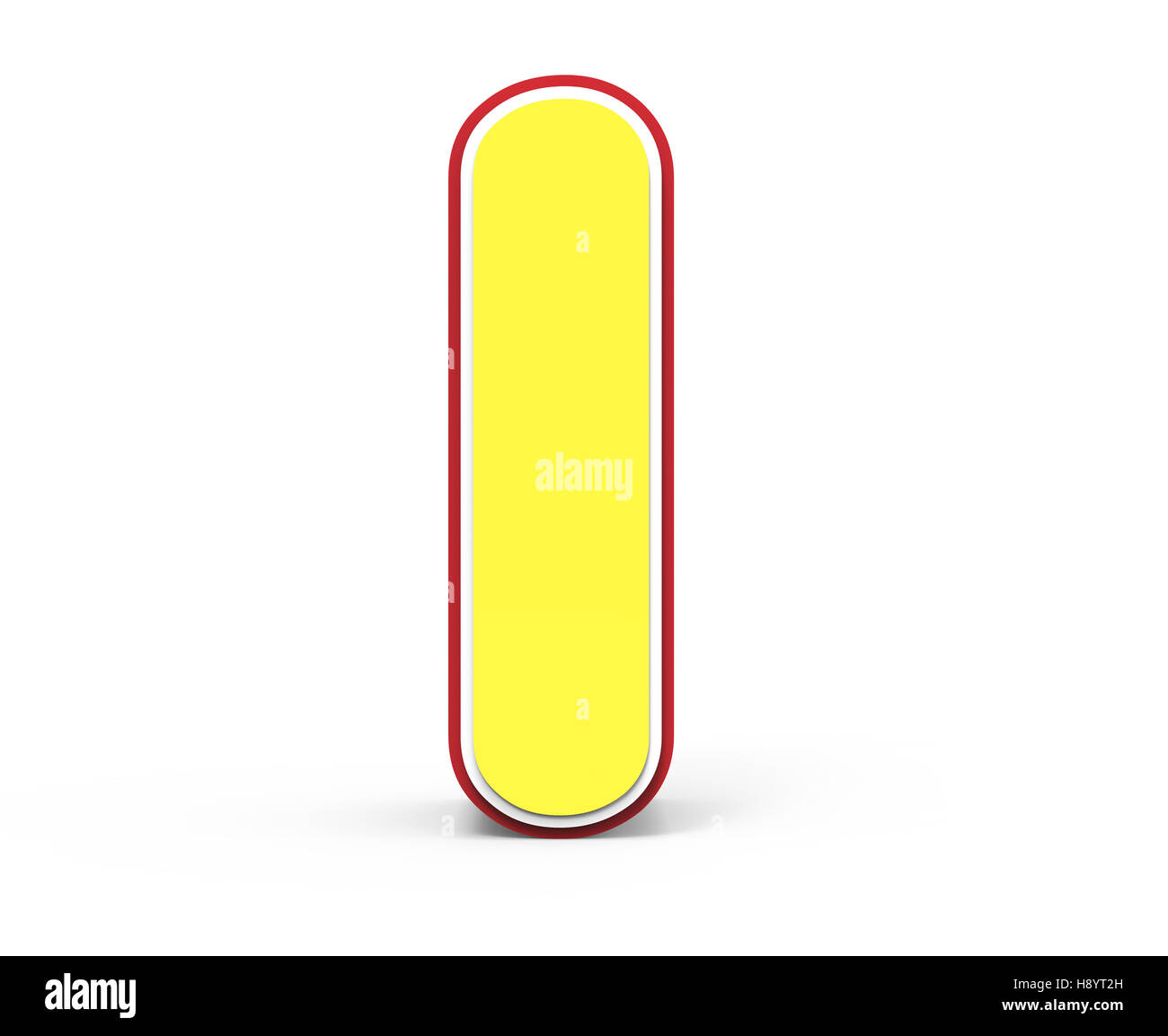 yellow letter I, 3D rendering graphic isolated on white background ...
