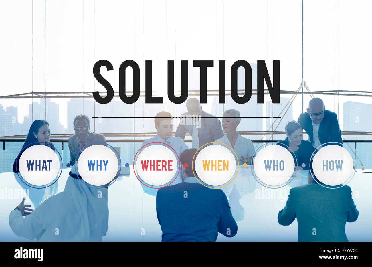 Solution question system problem hi-res stock photography and images ...