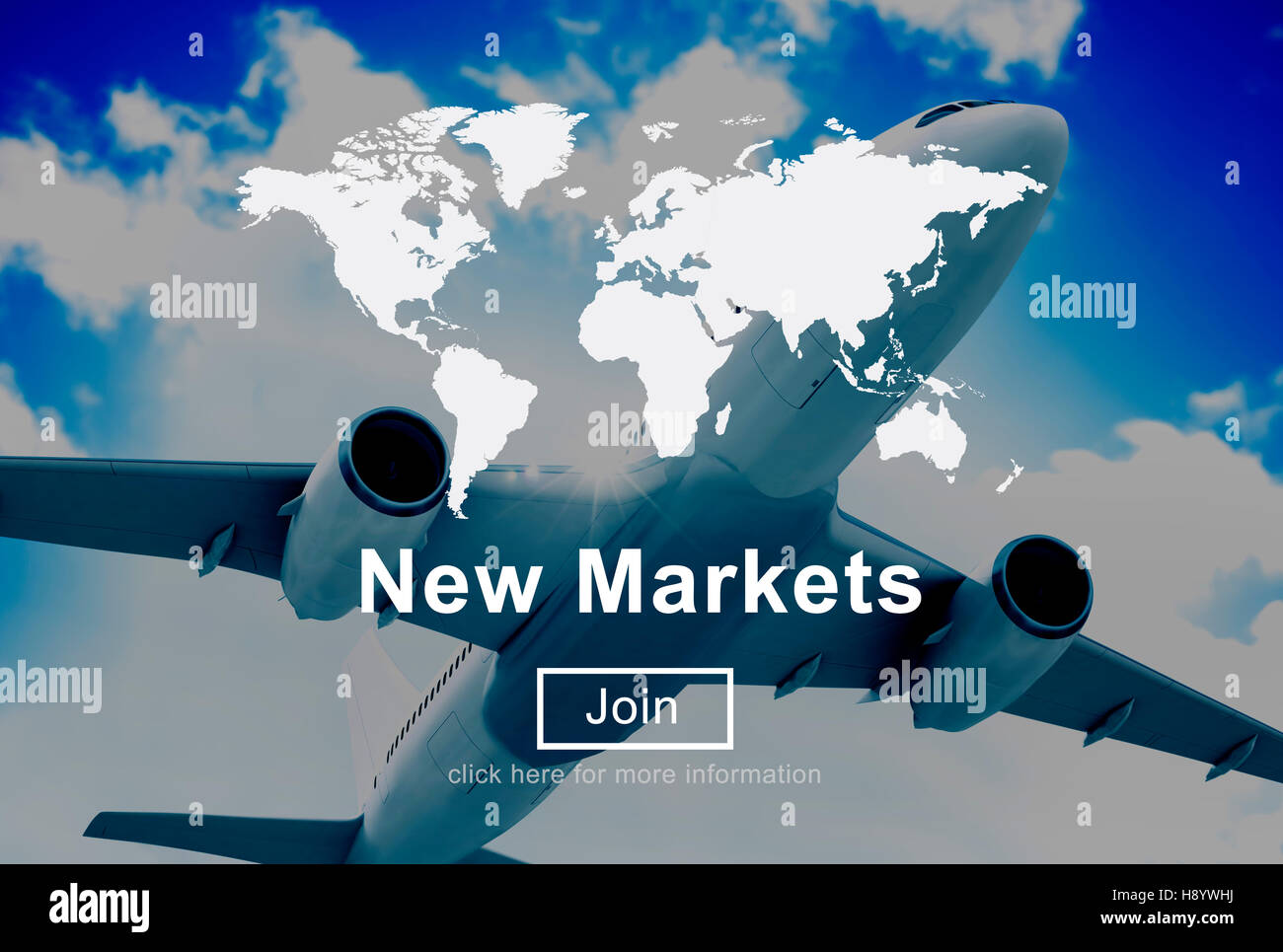 New Markets Commerce Selling Global Business Marketing Concept Stock ...