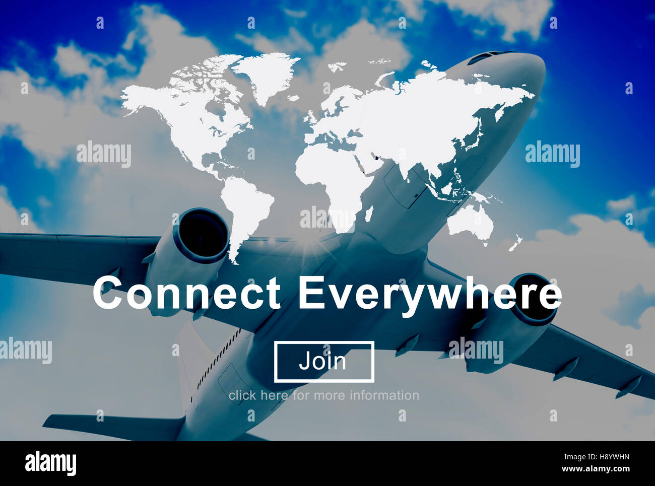 Connect Everywhere Global Network Worldwide Concept Stock Photo - Alamy