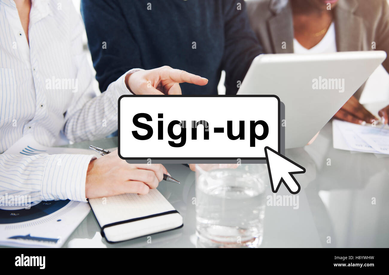 Sign up page hi-res stock photography and images - Alamy