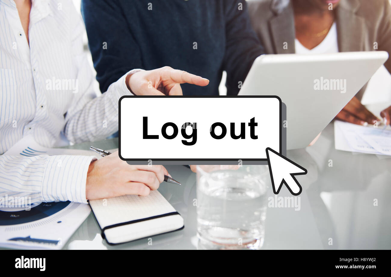 Log Out Online Technology Modern Interface Concept Stock Photo - Alamy