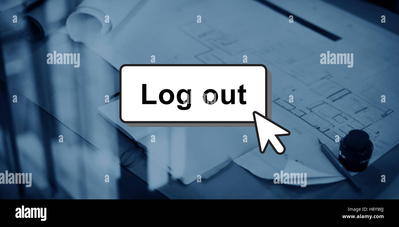 Log Out Online Technology Modern Interface Concept Stock Photo - Alamy
