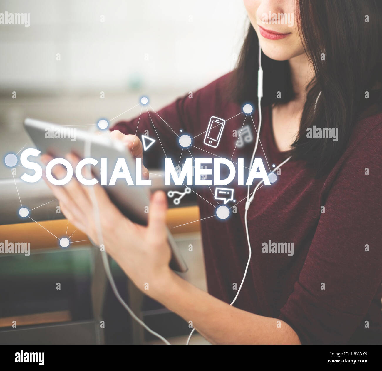 Social Media Connection Graphics Concept Stock Photo - Alamy
