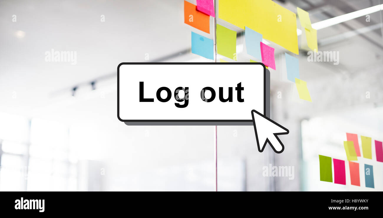 Log Out Online Technology Modern Interface Concept Stock Photo - Alamy