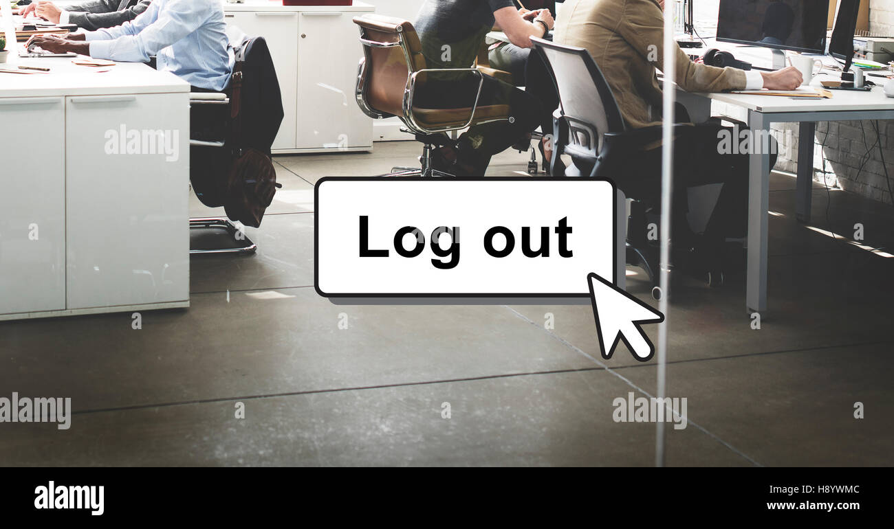 Log Out Online Technology Modern Interface Concept Stock Photo - Alamy