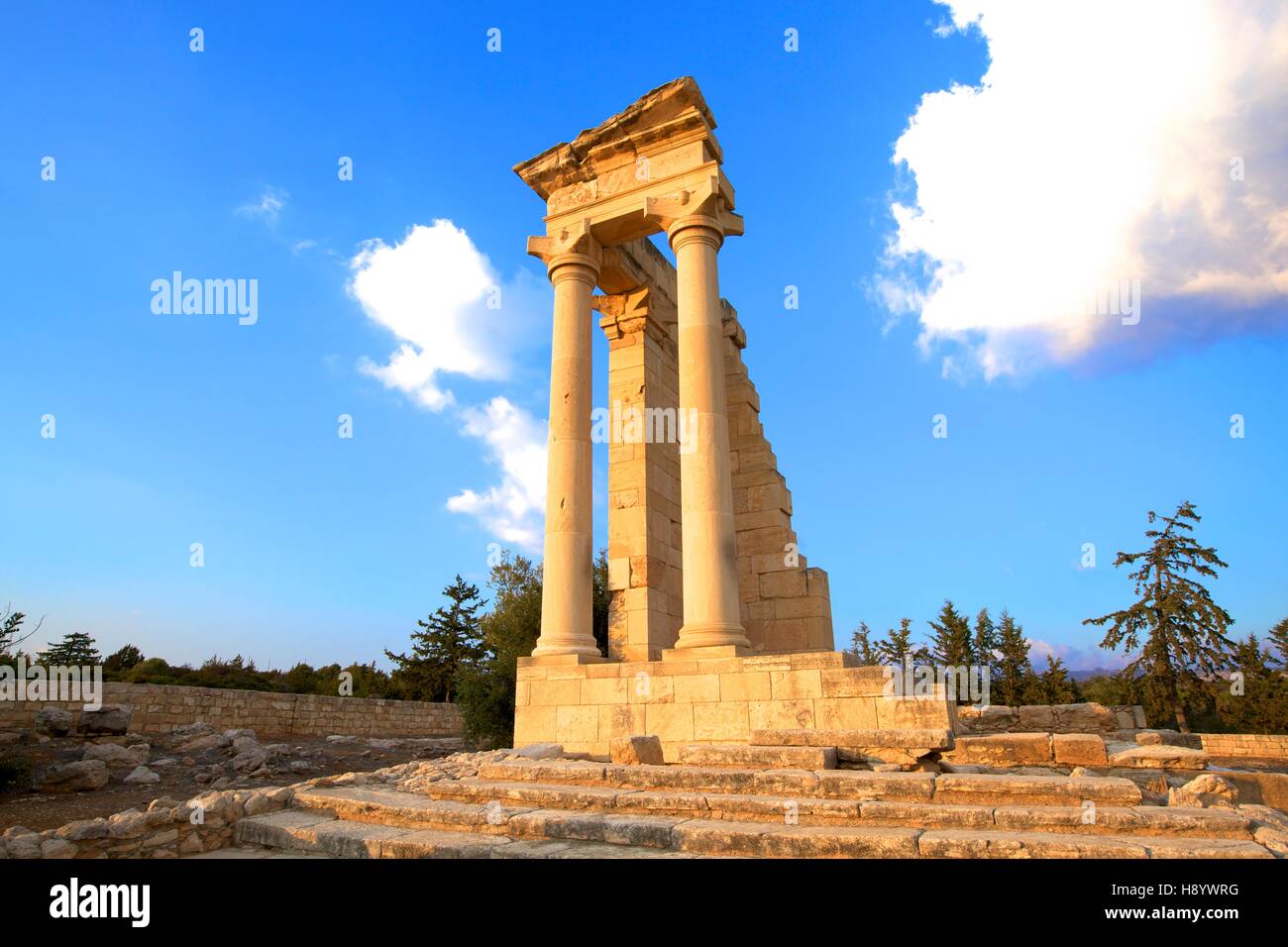 Temple of Apollo, Kourion, Cyprus, Eastern Mediterranean Sea Stock ...