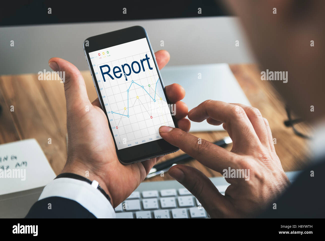 Report Analysis Progress Chart Concept Stock Photo - Alamy