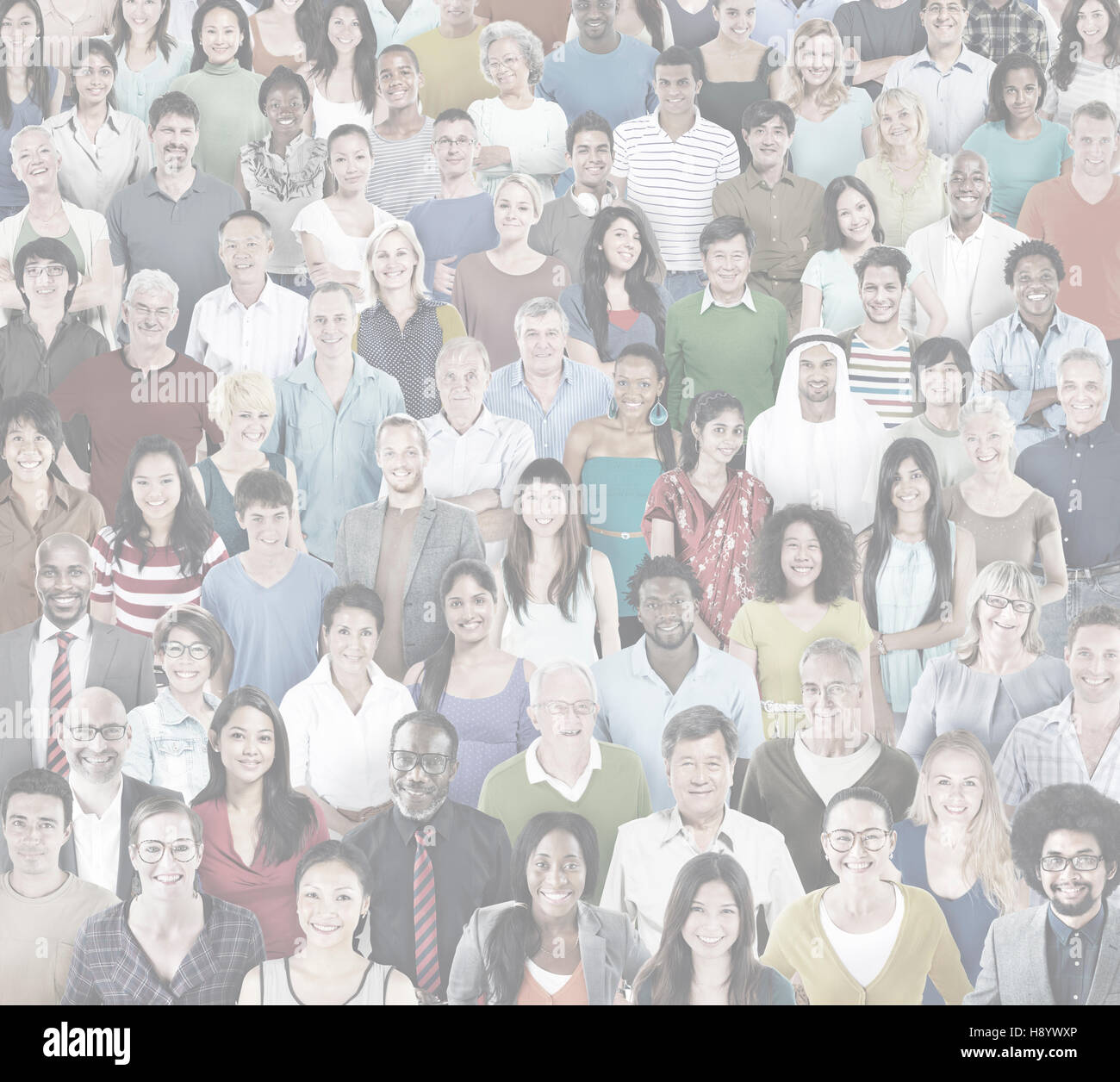 Multiethnic Variation Ethnicity Crowd People Concept Stock Photo - Alamy