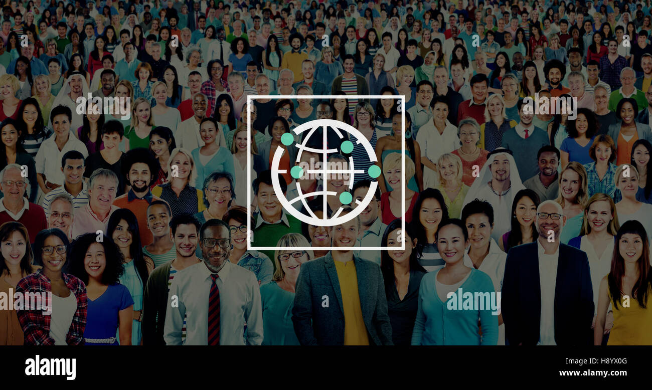 Global Community International Worldwide World Connected Stock Photo ...