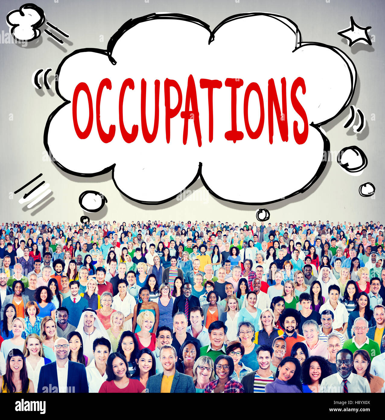 Occupations Career Job Employment Hiring Recruiting Concept Stock Photo ...
