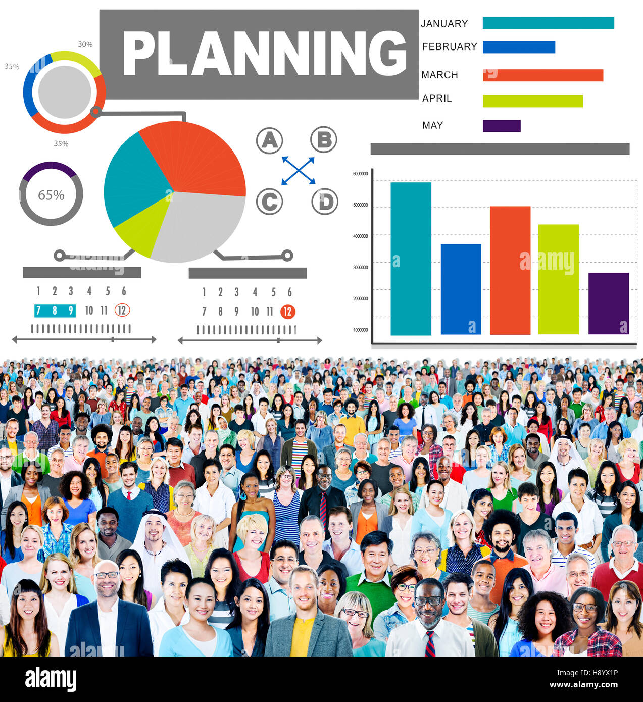 Planning Bar Graph Data Development Plan Strategy Concept Stock Photo ...
