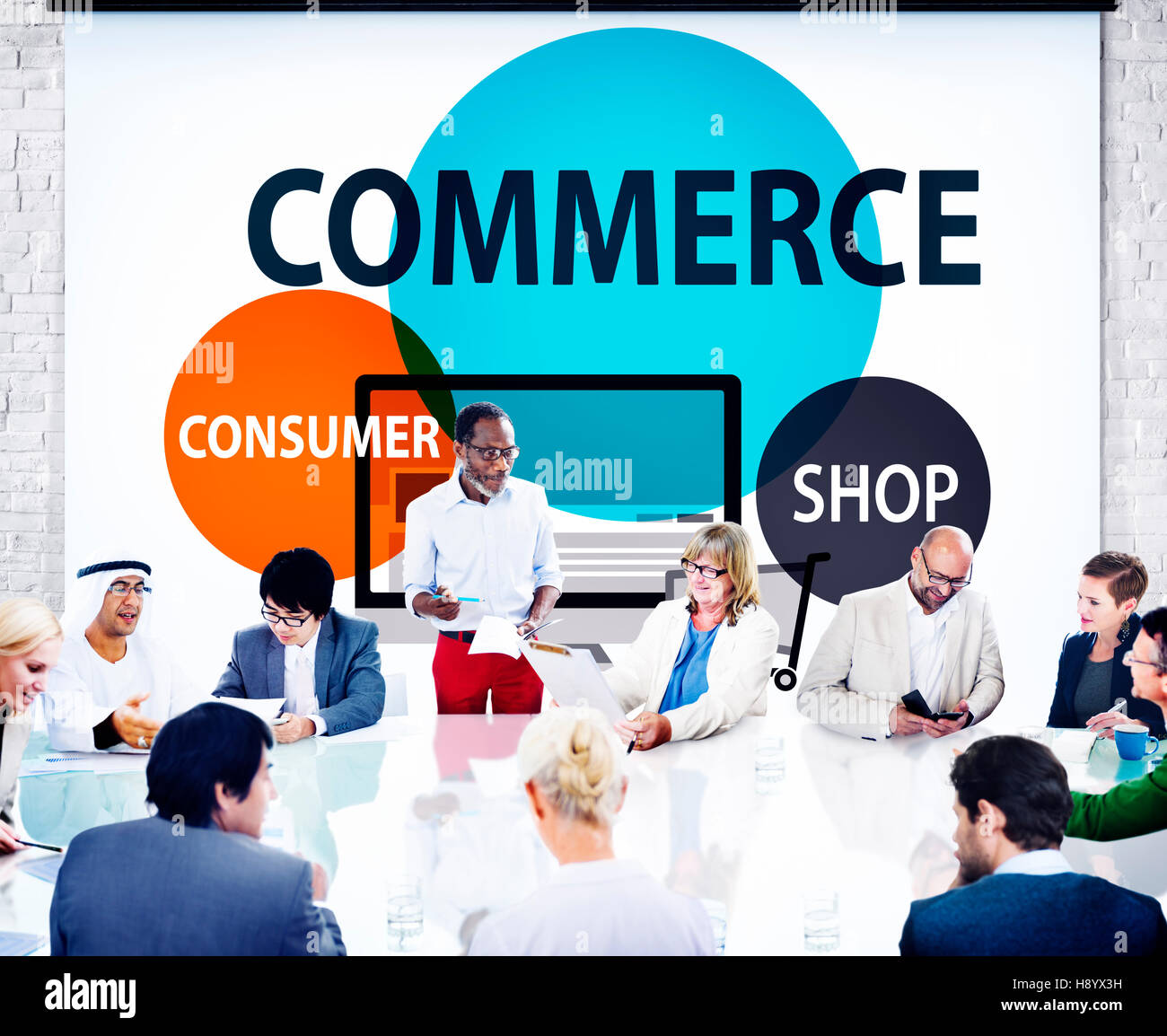 Commerce Consumer Shop Shopping Marketing Concept Stock Photo - Alamy