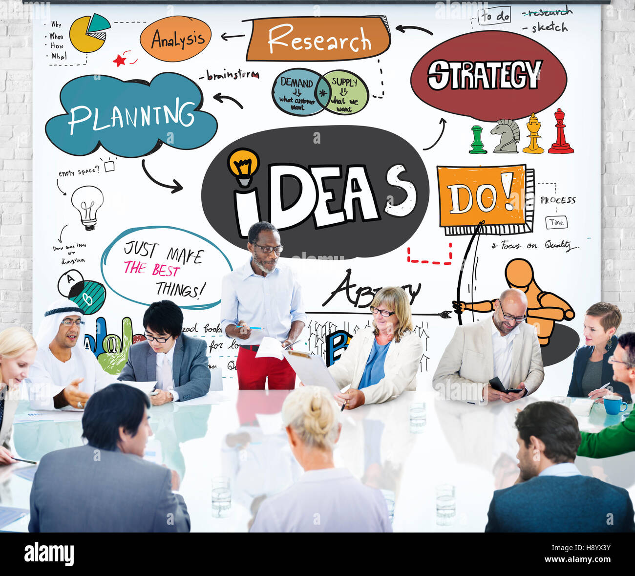 Ideas Idea Vision Design Plan Objective Mission Concept Stock Photo - Alamy