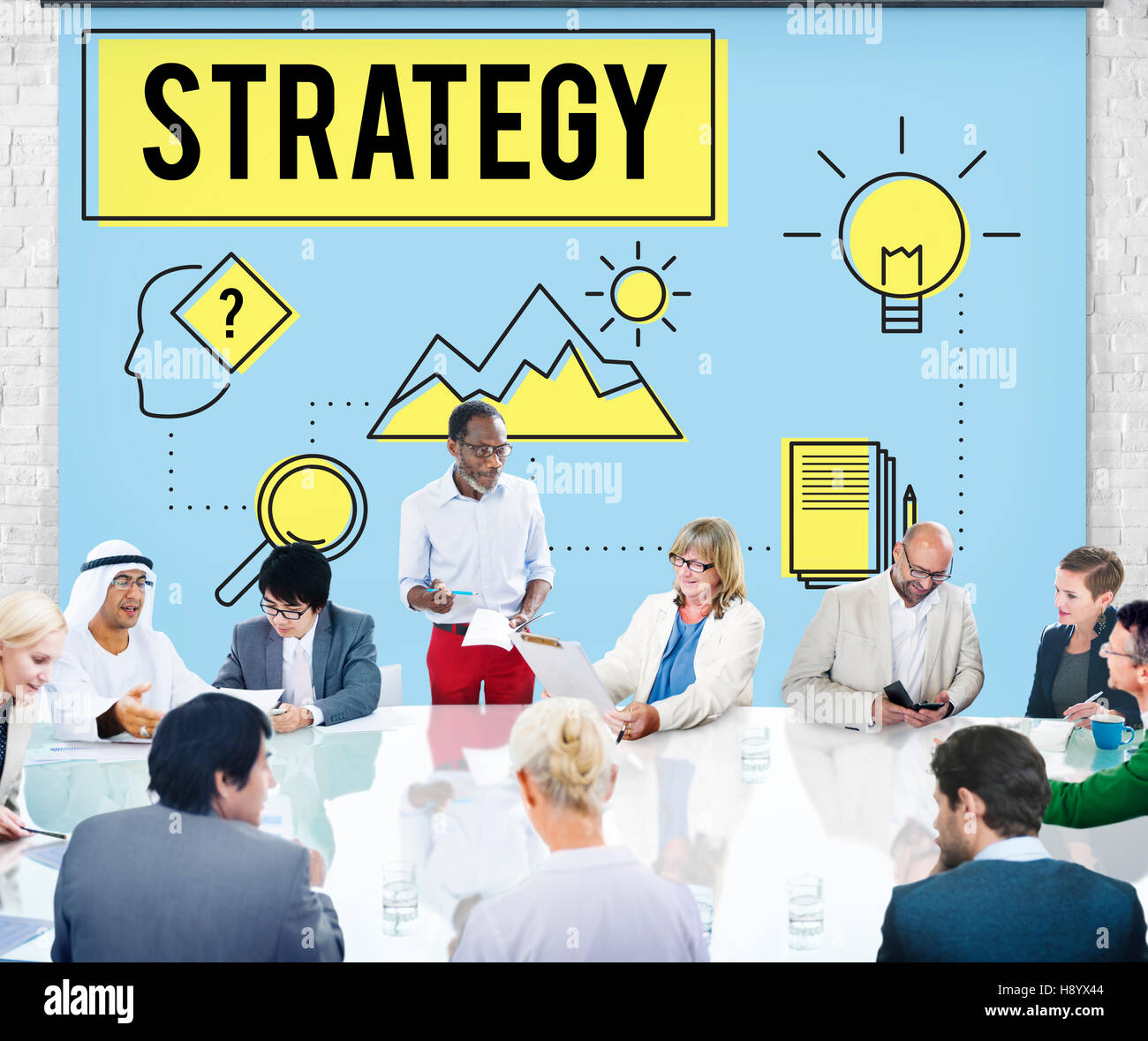 Strategy Innovation Solution Objective Idea Concept Stock Photo - Alamy