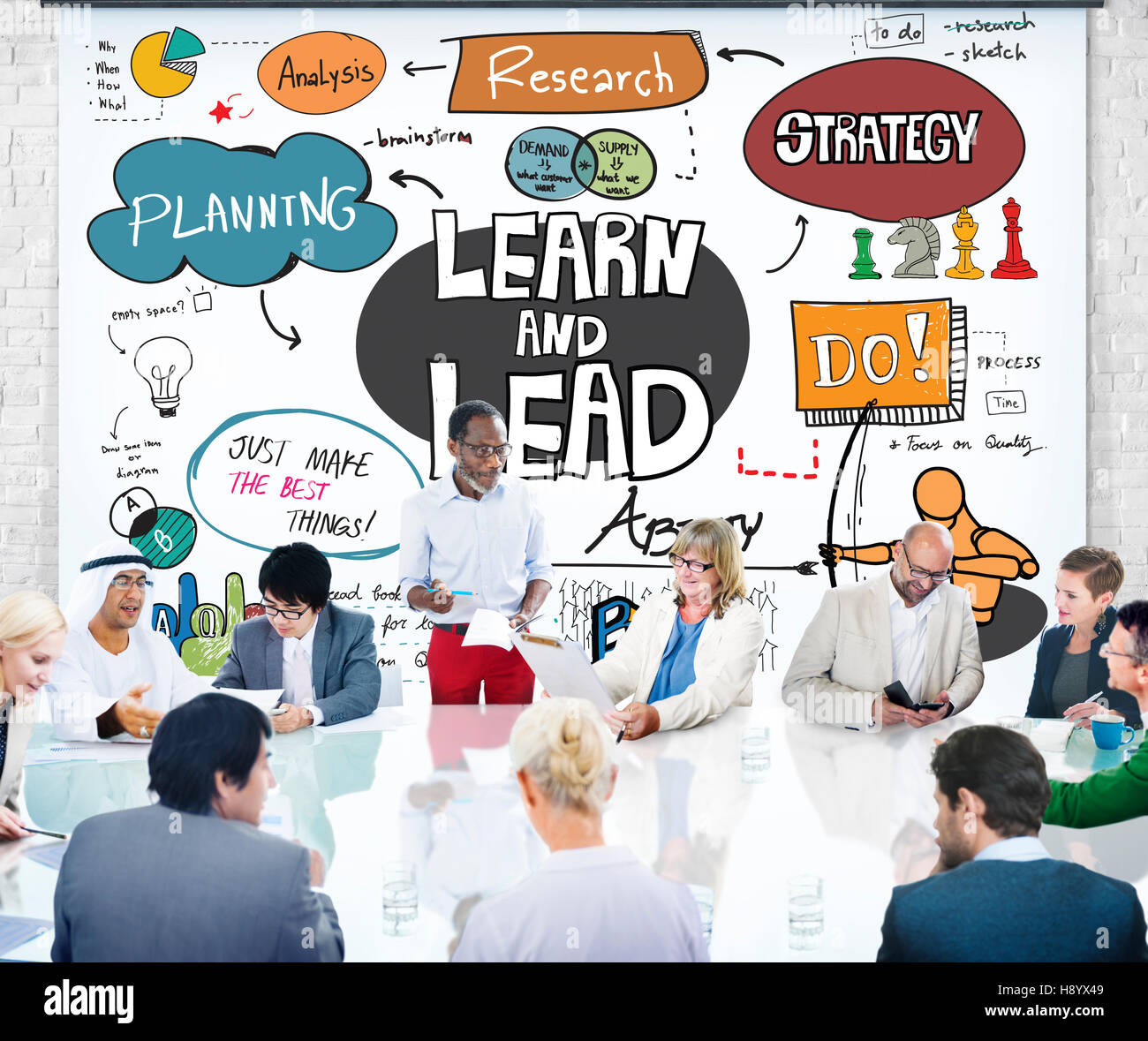Learn and Lead Education Knowledge Development Concept Stock Photo - Alamy