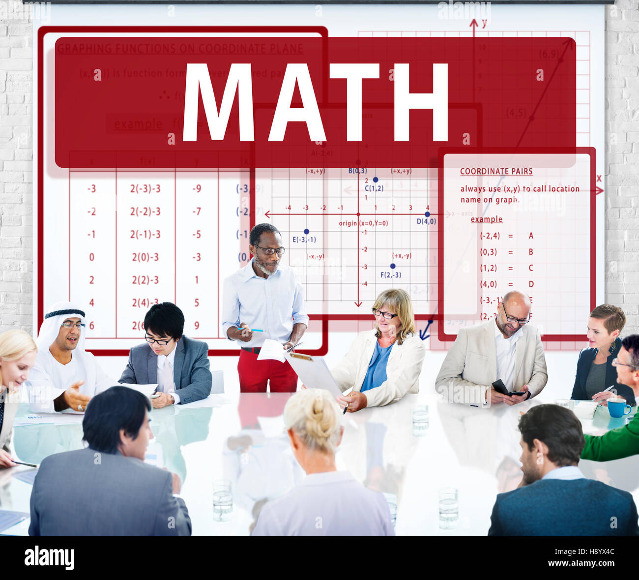 Math Mathematics Calculation Chart Concept Stock Photo - Alamy