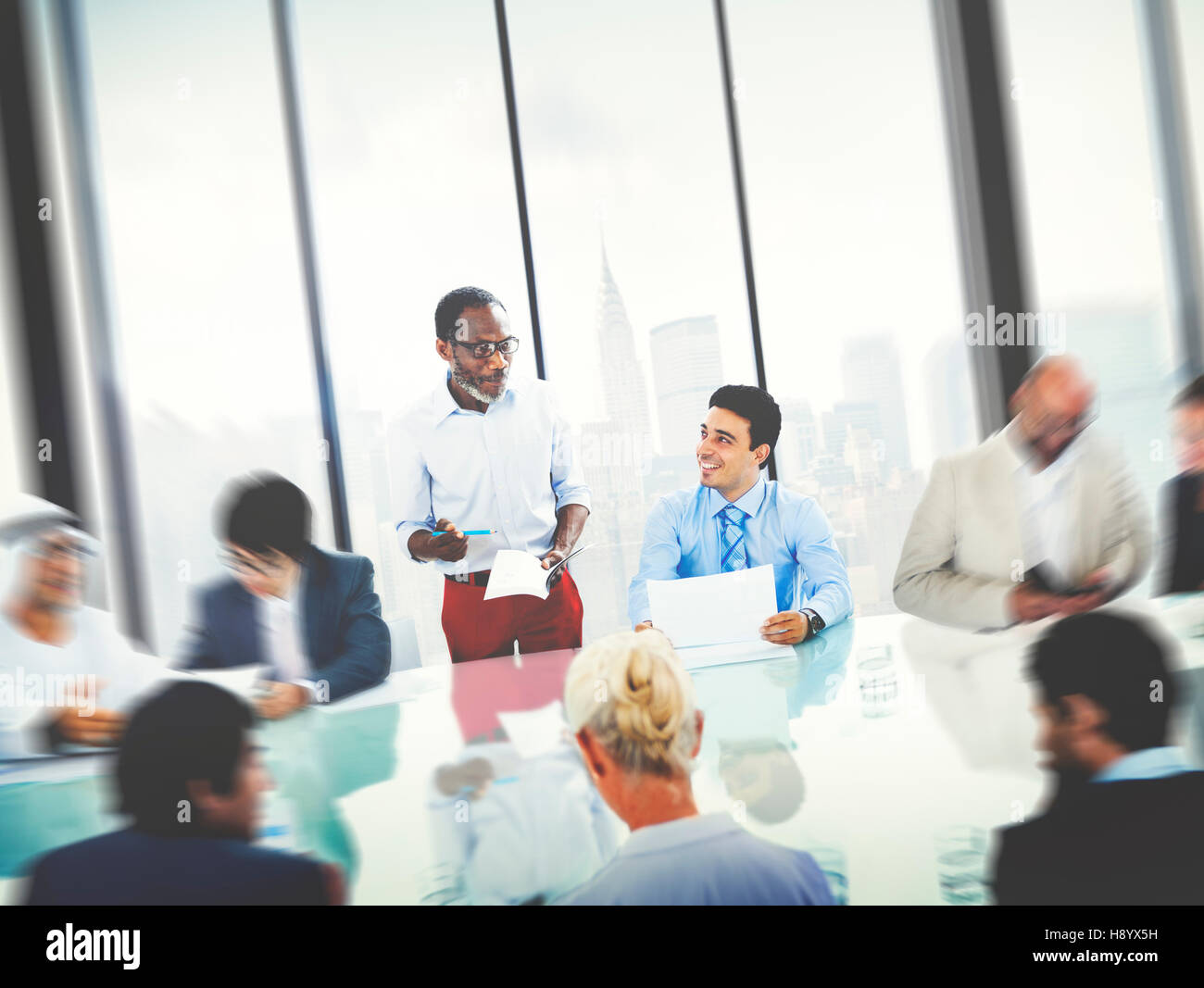 Business People Meeting Discussion Communication Concept Stock Photo ...